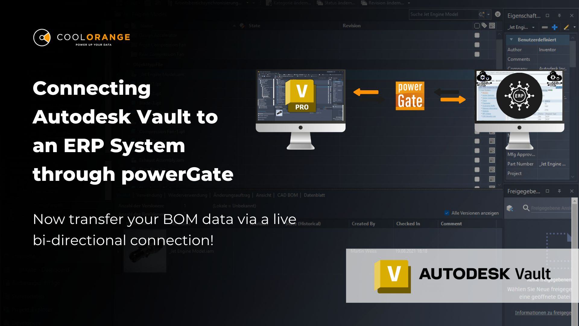 Connecting Autodesk Vault to an ERP System through powerGate